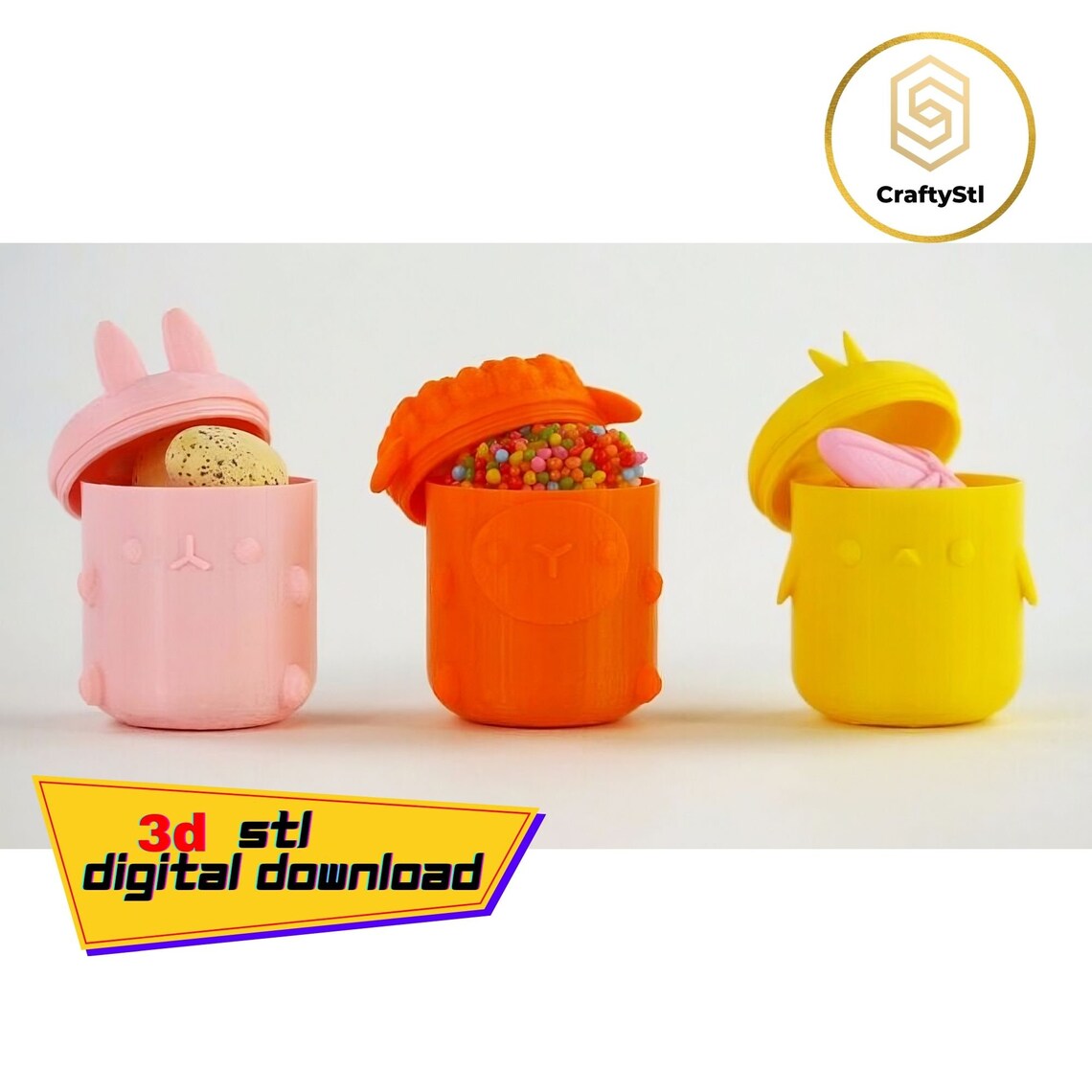 Bunny Box Printable Chick Box STL Lamb Box 3D STL File Printable ...