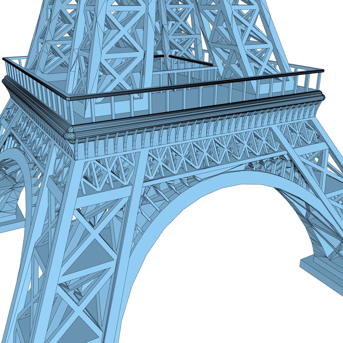 3D Printable Eiffel Tower Model: STL File for DIY Projects (digital Download) - Etsy