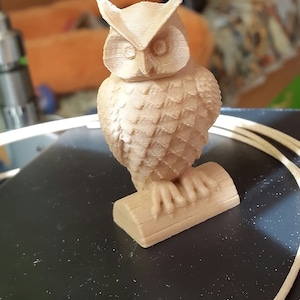 3D Printable Owl Figurine: Detailed STL File for Desk Decor - Etsy