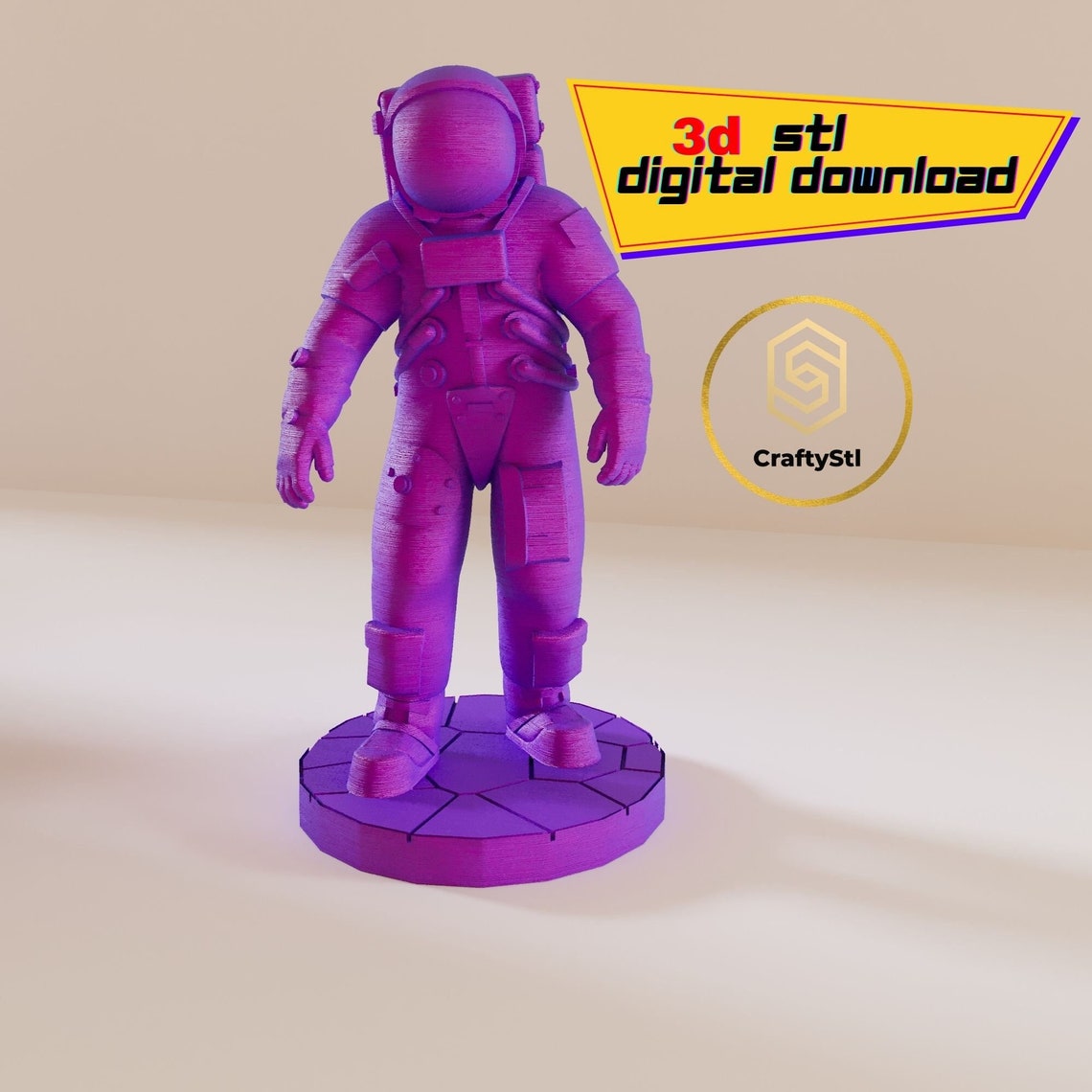 3D Stl File Printable Toys Astronaut Sculpture Printed STL Model ...