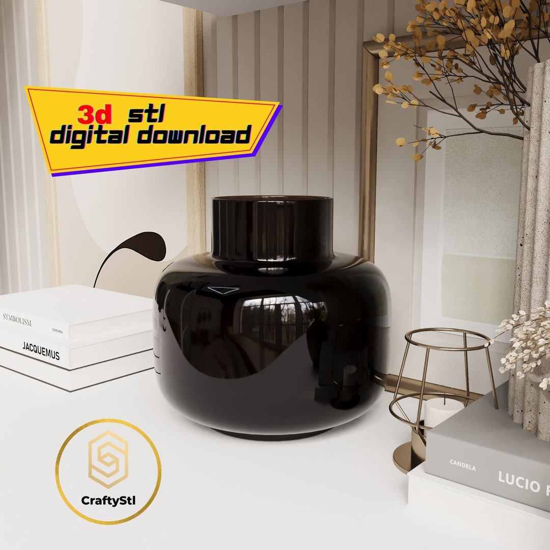 3D Model Vase Minimal Practical Vase STL Files for 3D Printing Modern ...