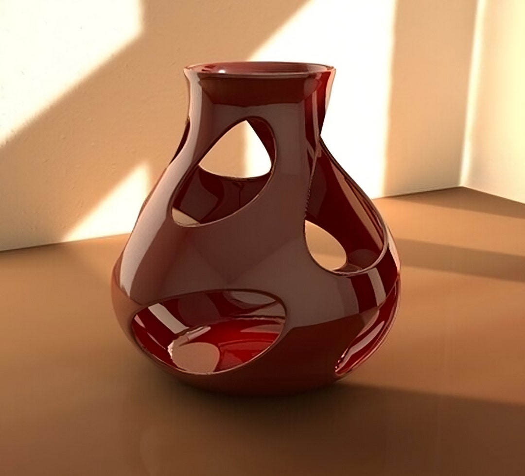Vase 3D Model STL Digital Download Holed Vase Printable Vase 3d Model ...