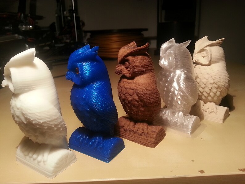 3D Printable Owl Figurine: Detailed STL File for Desk Decor - Etsy