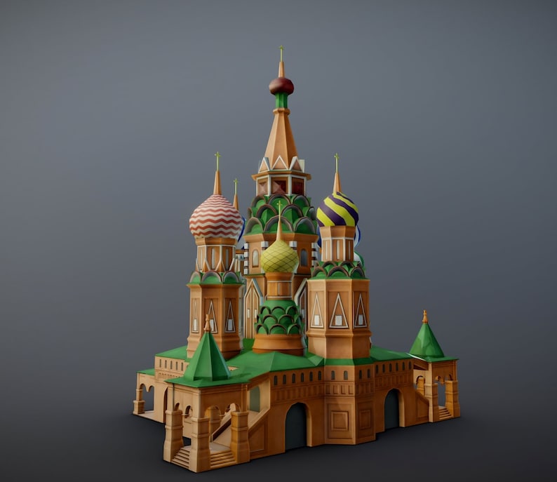 St Basil's Cathedral 3D Model: Printable STL File (digital Download) - Etsy