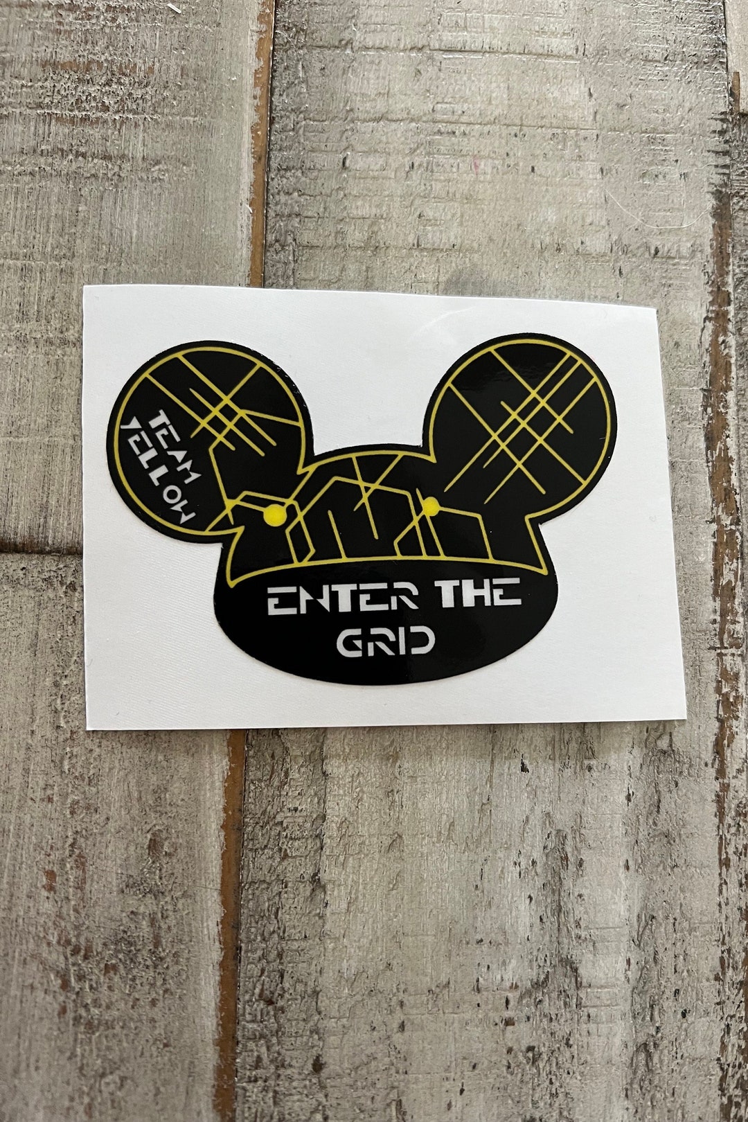 Team Yellow Mickey Head Transparent - Etsy