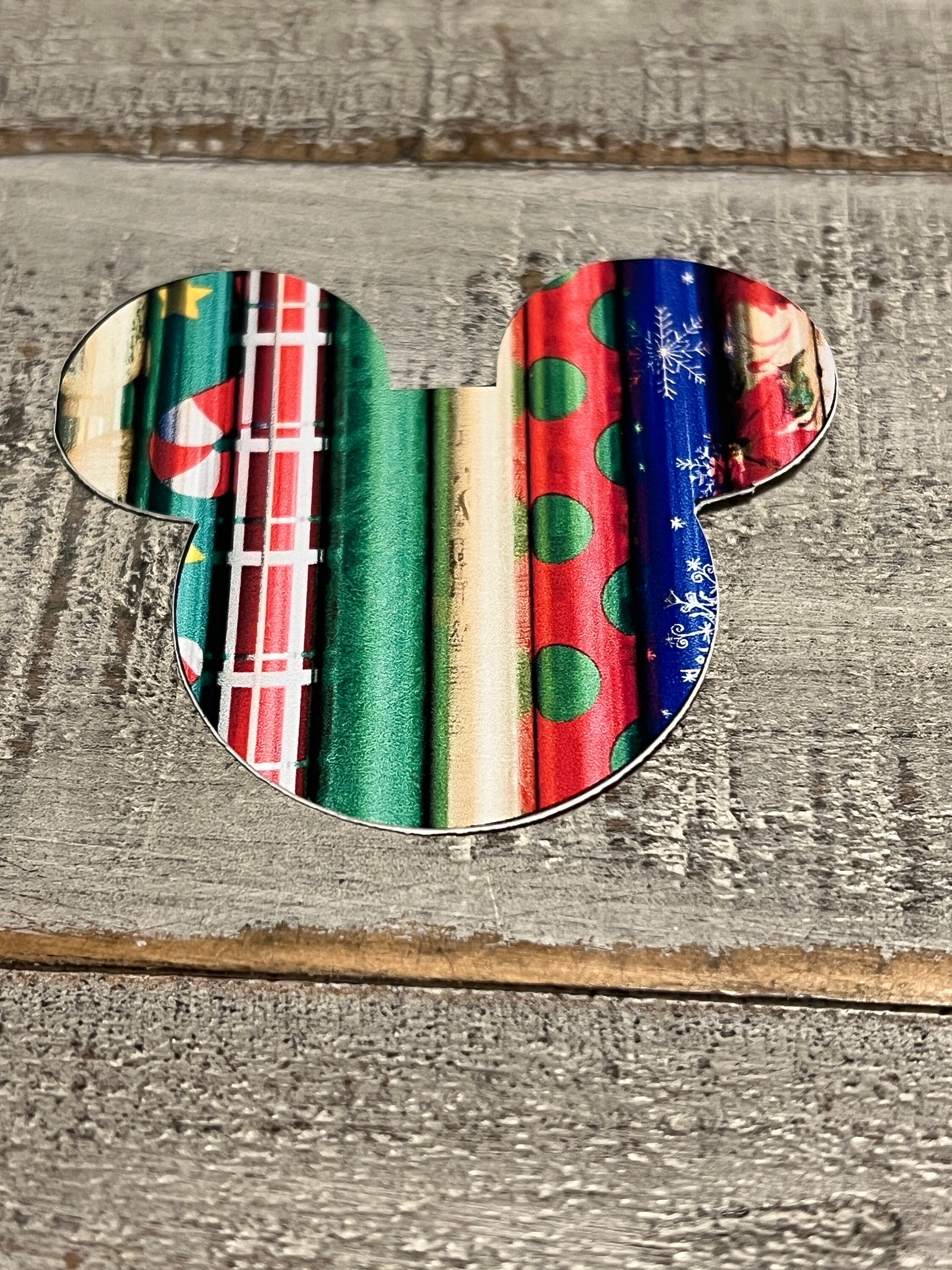 Wrapping Paper Mickey Head Sticker - Etsy