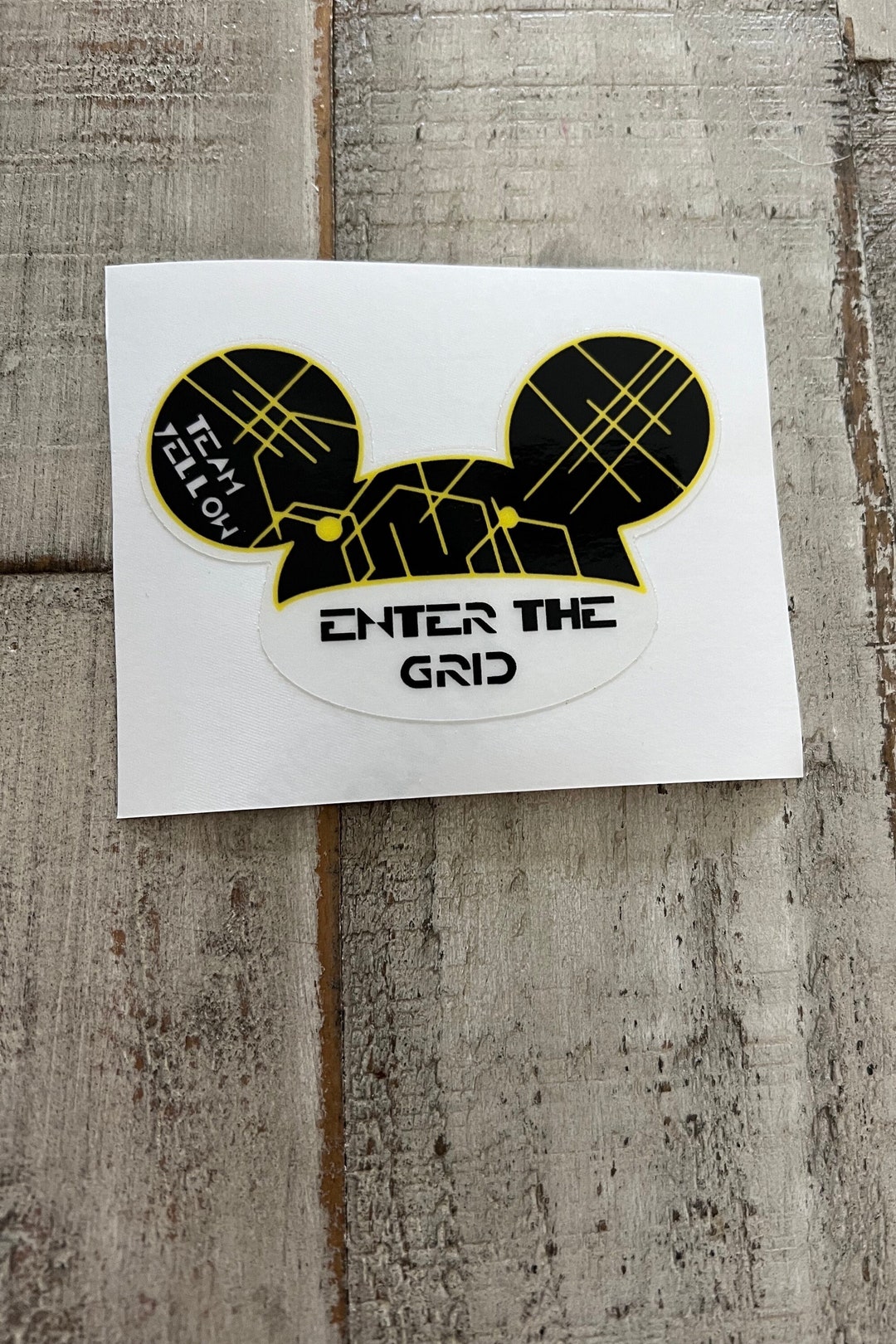 Team Yellow Mickey Head Transparent White Backround - Etsy