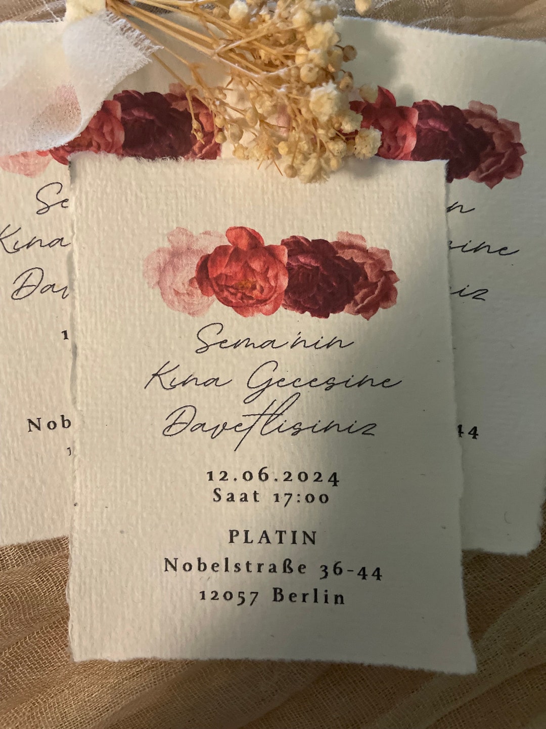 25x Invitation Cards | Personalized Invitation Cards | Handmade ...