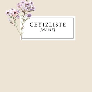 Ceyiz List/dowry List Digital Download in A4 Format - Etsy