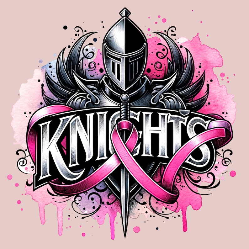 Breast Cancer Team Mascot Png Knights Sublimation Pink Out Knights ...
