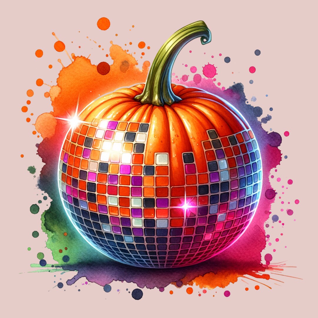 Disco Pumpkin Png Fall Png Trendy Fall Design Fall Design Coquette ...
