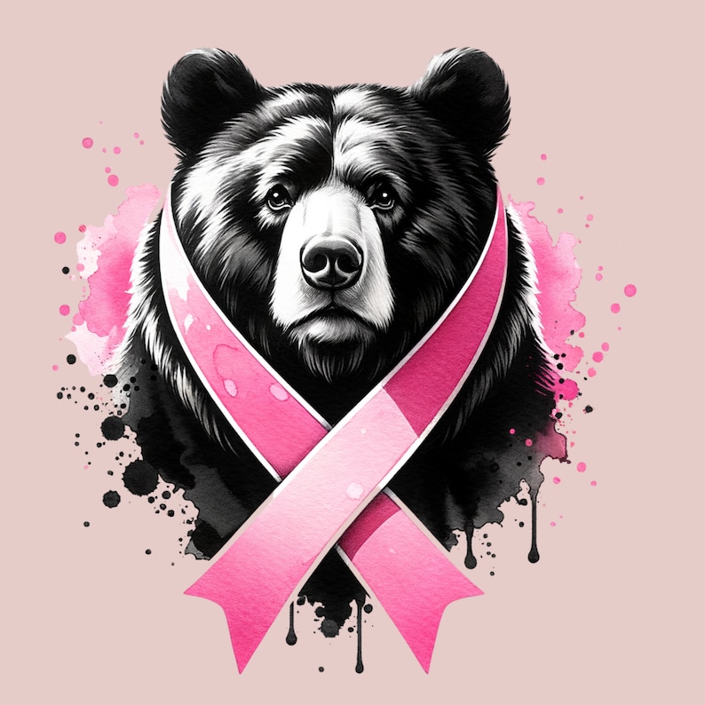 Breast Cancer Team Mascot Png Bears Sublimation Pink Out Breast Cancer ...