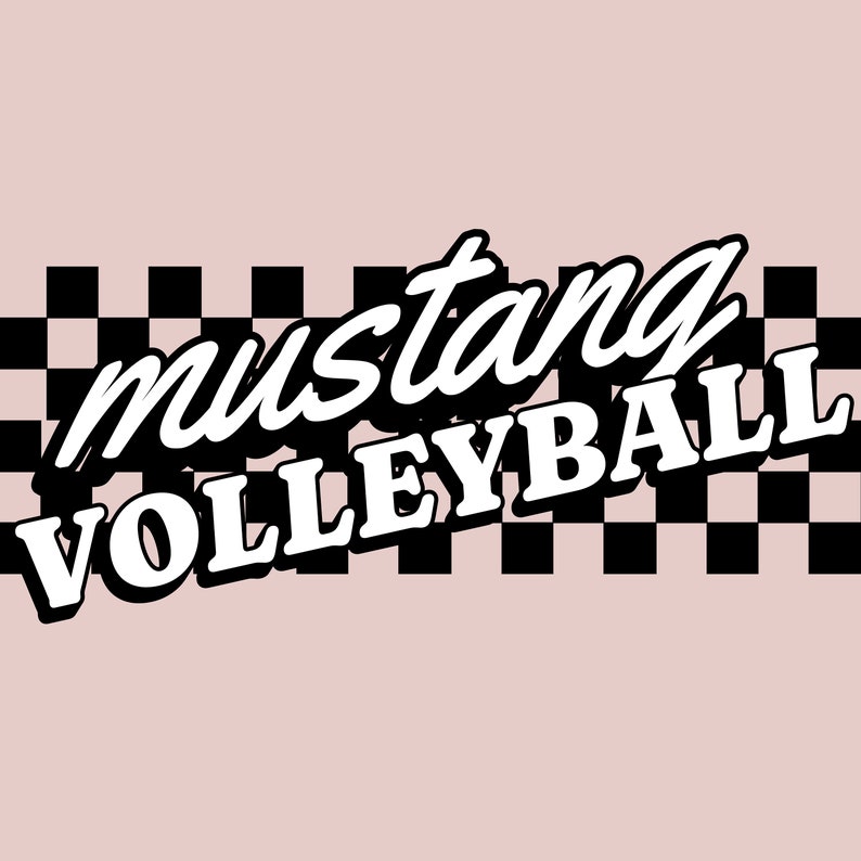 Volleyball Team Mascot Png Mustangs Sublimation Design Download ...