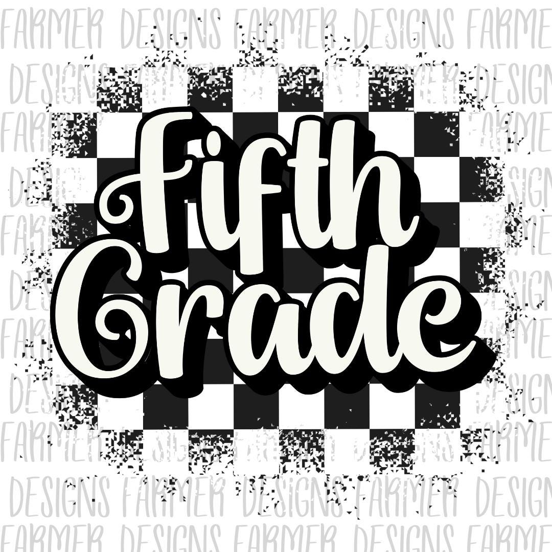 Fifth Grade Checkered Png, Retro Teacher Png Design, Teacher You Are Png, Back to School Png ...