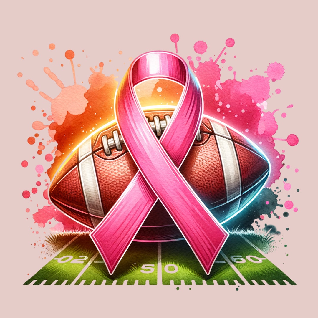 Breast Cancer Awareness PNG Pink Ribbon Game Day Png Football Mom Png ...