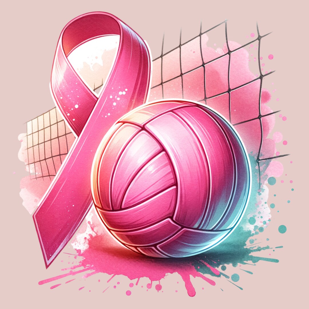 Volleyball Breast Cancer Png Tshirt Design Breast Cancer Volleyball Png ...