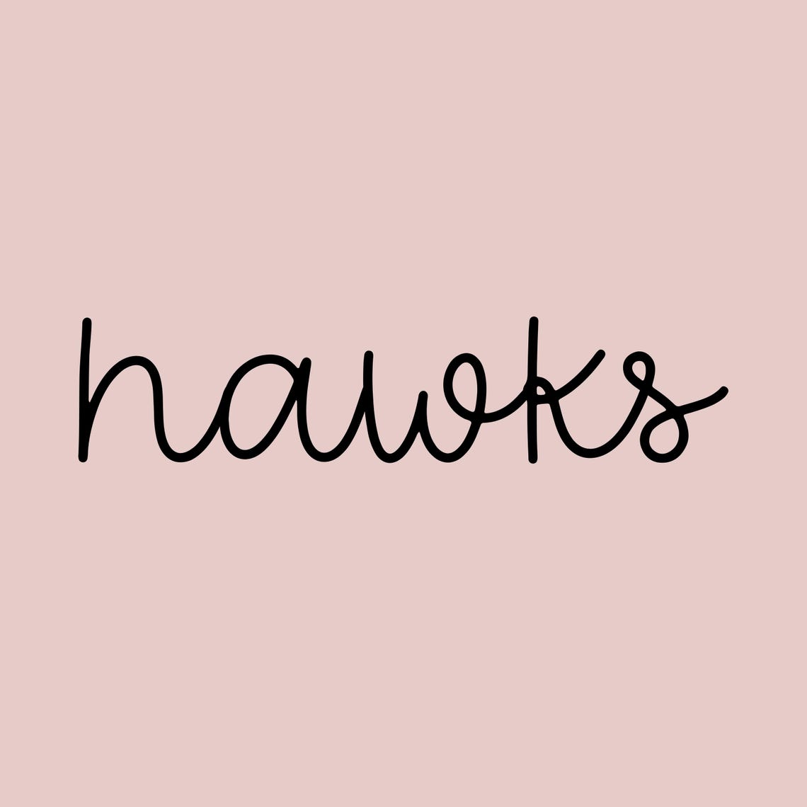 Handwritten Team Mascot Png Hawks Sublimation Design Download Hawks ...