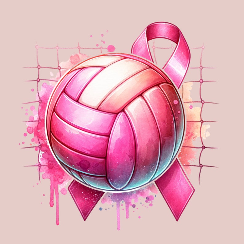 Volleyball Breast Cancer Png Tshirt Design Breast Cancer Volleyball Png ...