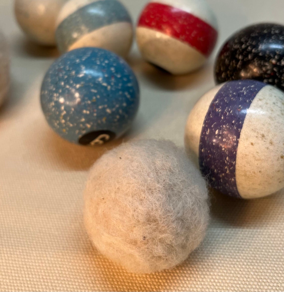 Large Eco Friendly Undyed Sheep Wool Drier Balls in Natural off White ...