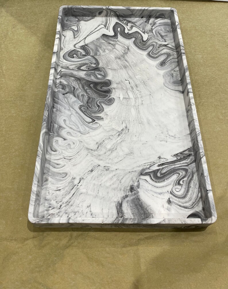 Rectangle Jesmonite Tray, Concrete Rectangle Tray, Gifts for Home ...