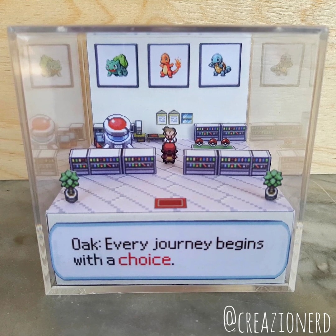 Big Pixel Box Diorama Pokemon Oak Lab - Etsy