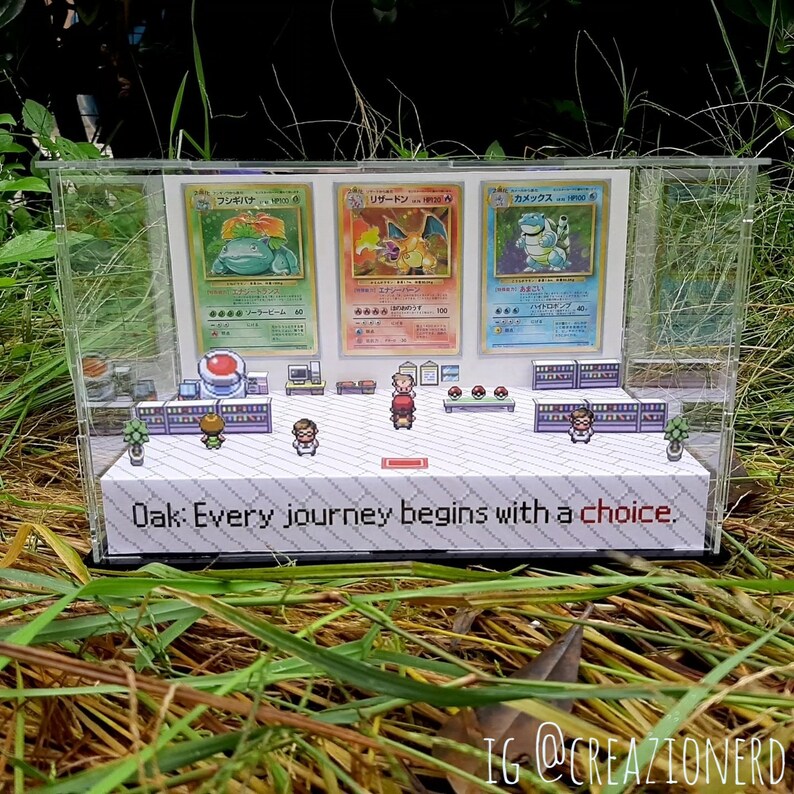 Big Pixel Box Diorama Pokemon Oak Lab Cards - Etsy