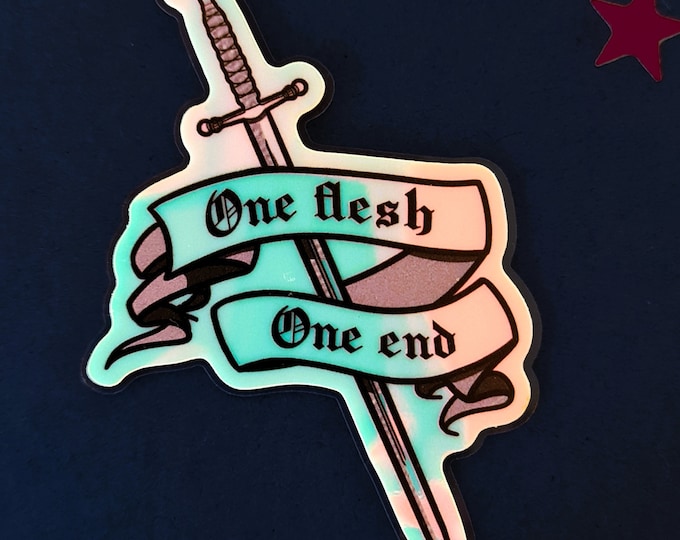 Holographic Glow in the Dark Sticker - One Flesh One End - the Locked ...