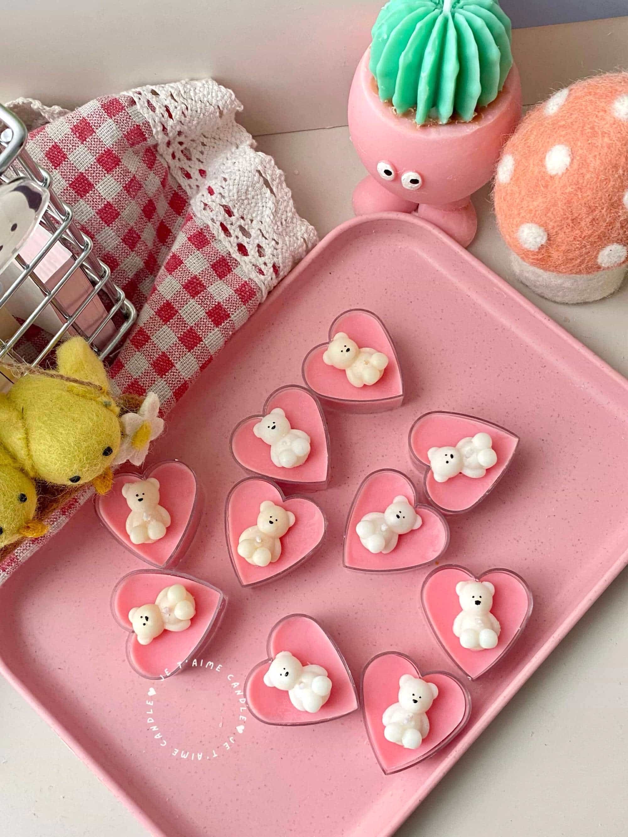 Set of 6 Little Bear Tea Light Candles Set, Cute Mini Teddy, Birthday ...