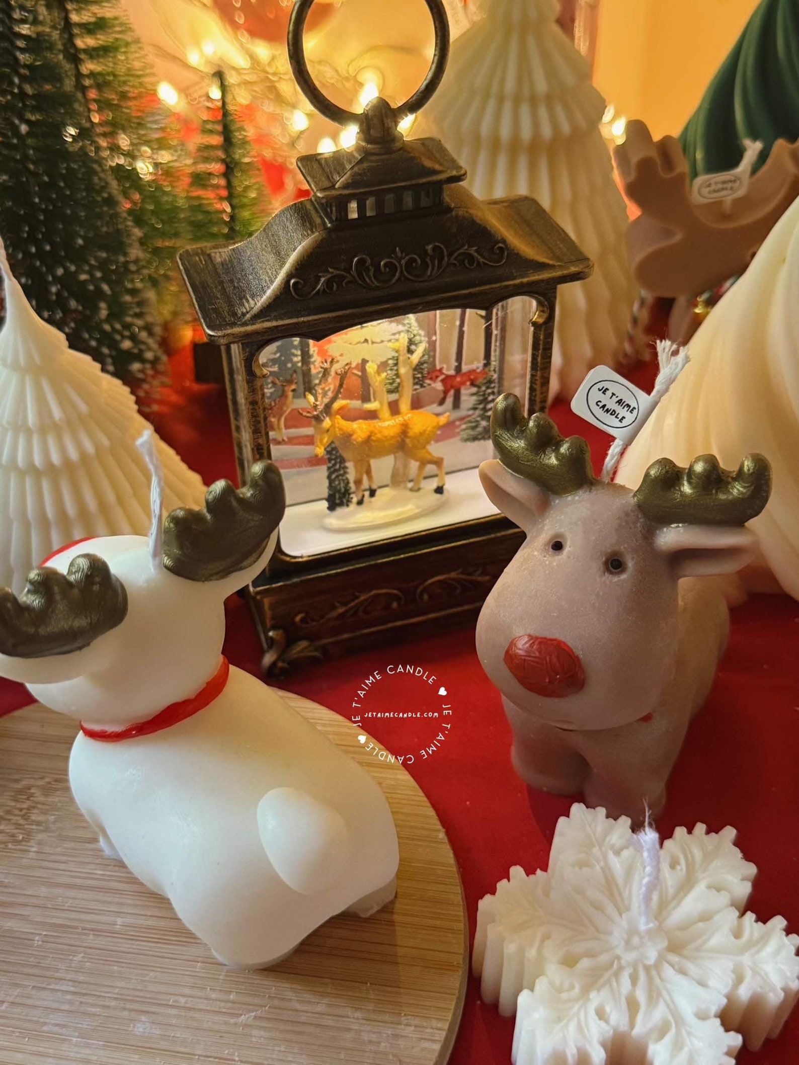 Cute Reindeer Candle Christmas Gift Perfect Holiday Candle Rudolph Deer ...