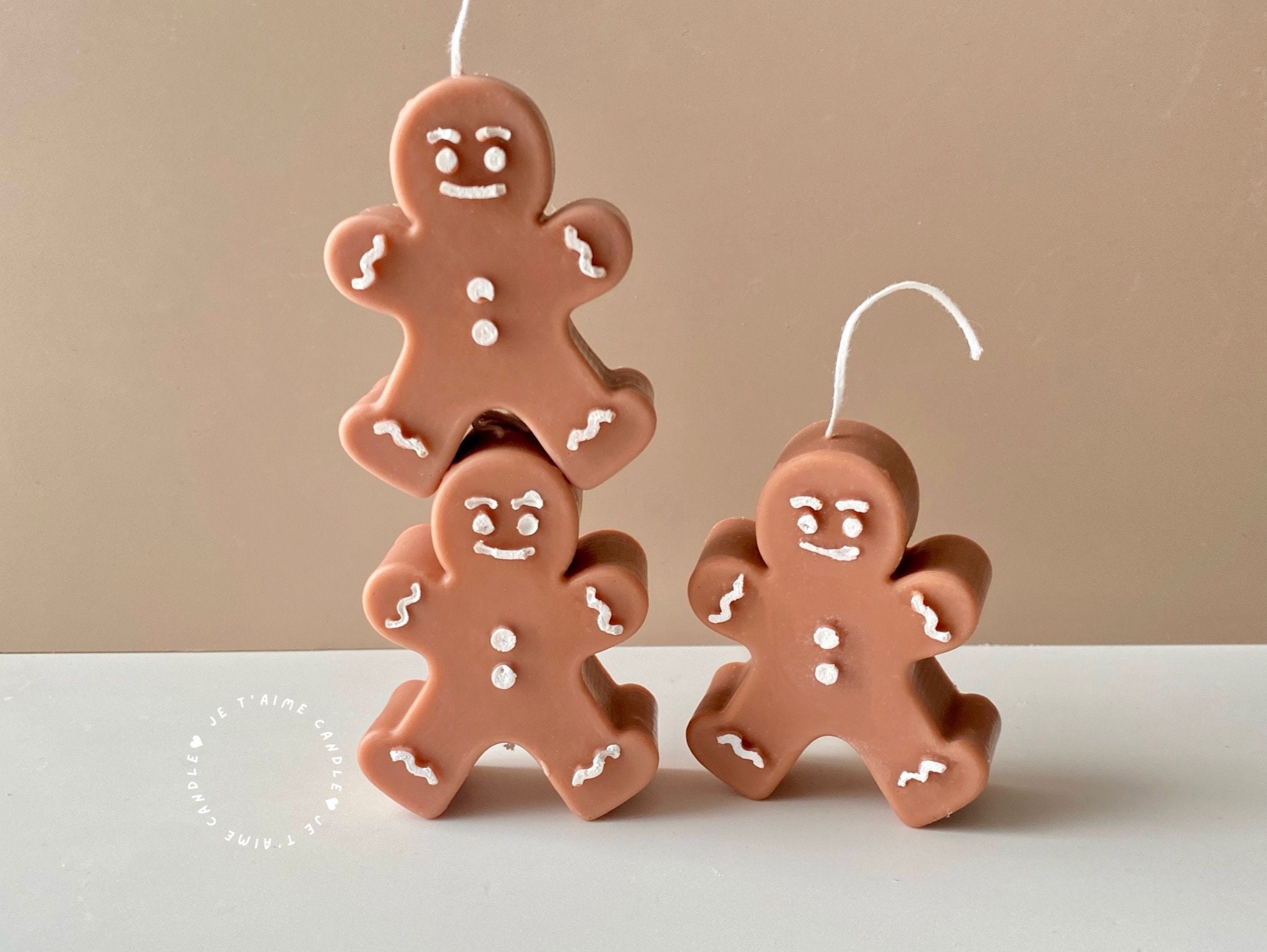 Gingerbread Man Candle Christmas Candle Festive Seasonal - Etsy UK