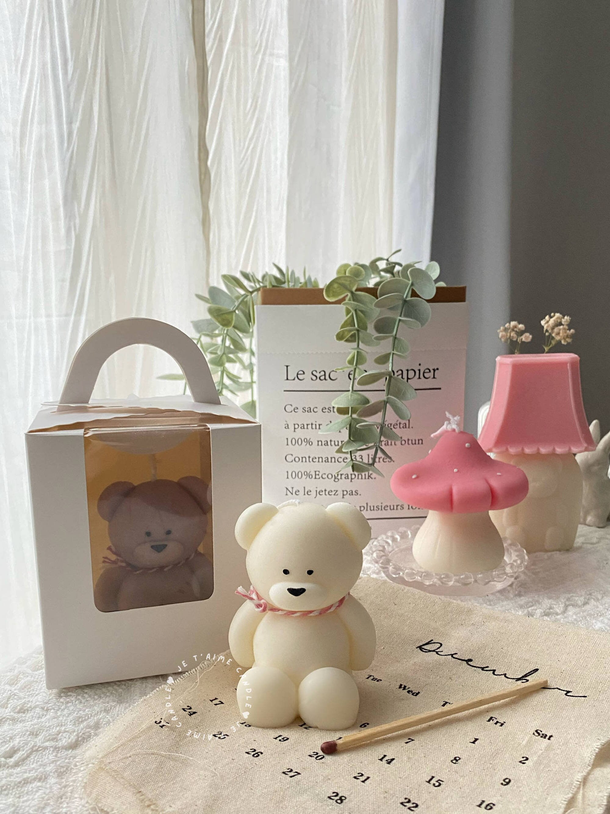 Large Teddy Bear Soy Candle Teddy Bear Candle Birthday Gifts Baby ...