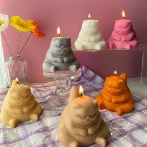 Playful Grumpy Cat Fatcat Candle - Unique Present for Cat Lady, High ...