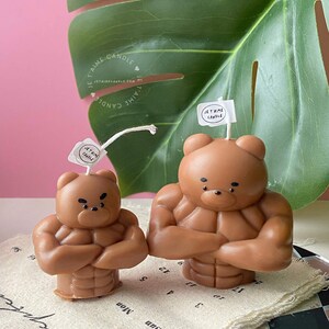 Mini Buff Bear Candle, Wedding Favors for Guests in Bulk, Personalised ...