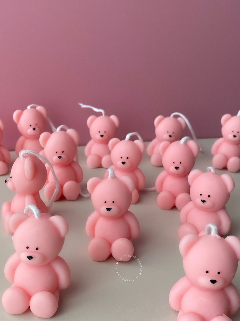 Mini Bear Candle Teddy Bear Candle Baby Shower Small Candles Birthday ...