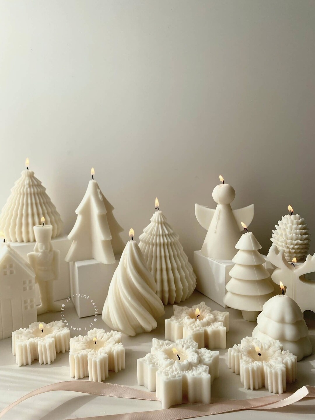 White Christmas Tree Candle, Merry Christmas Candle, Special Christmas ...