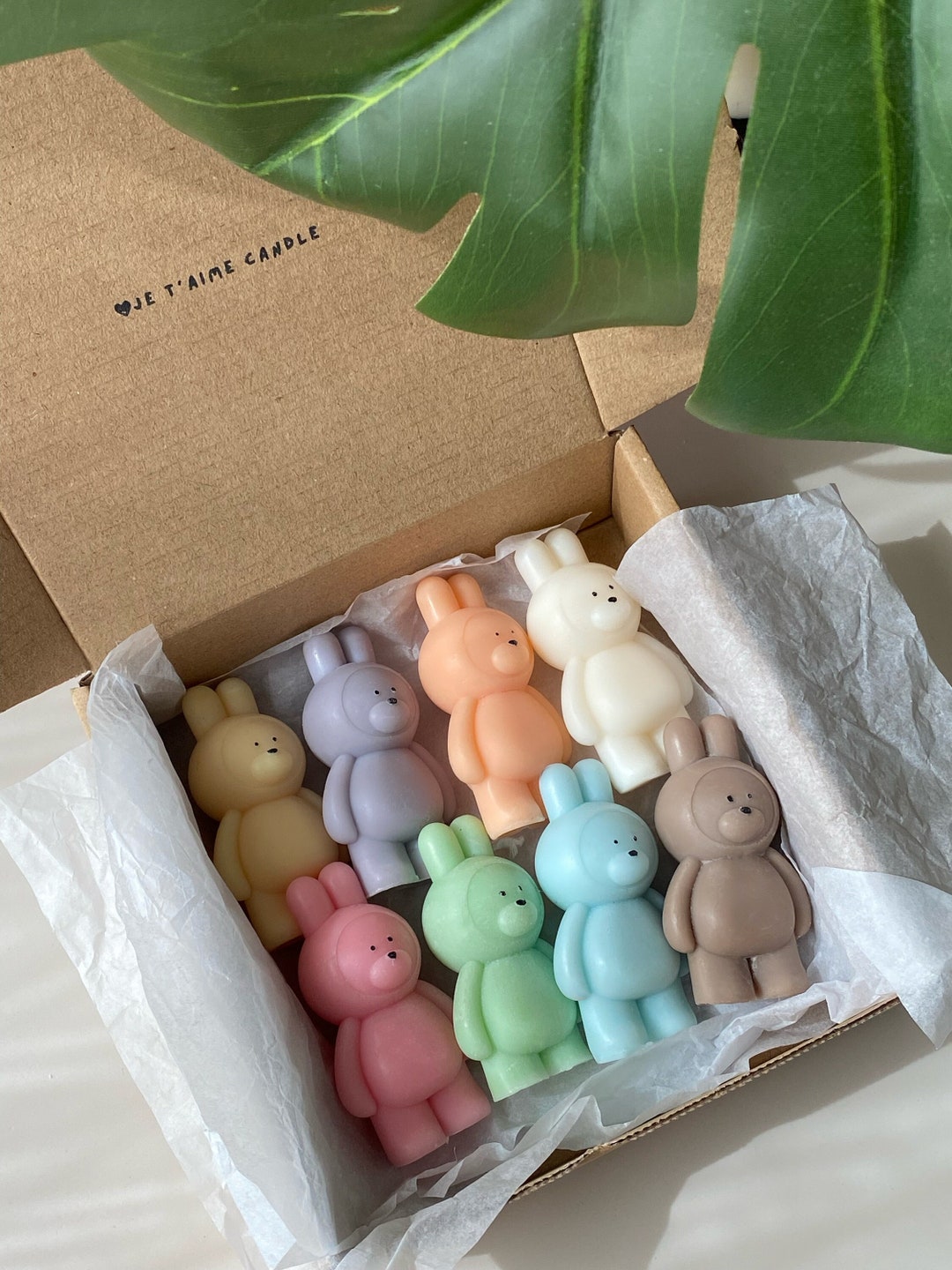 Bunny Teddy Bear Candle | Rabbit Decoration | Birthday Gifts | Baby ...