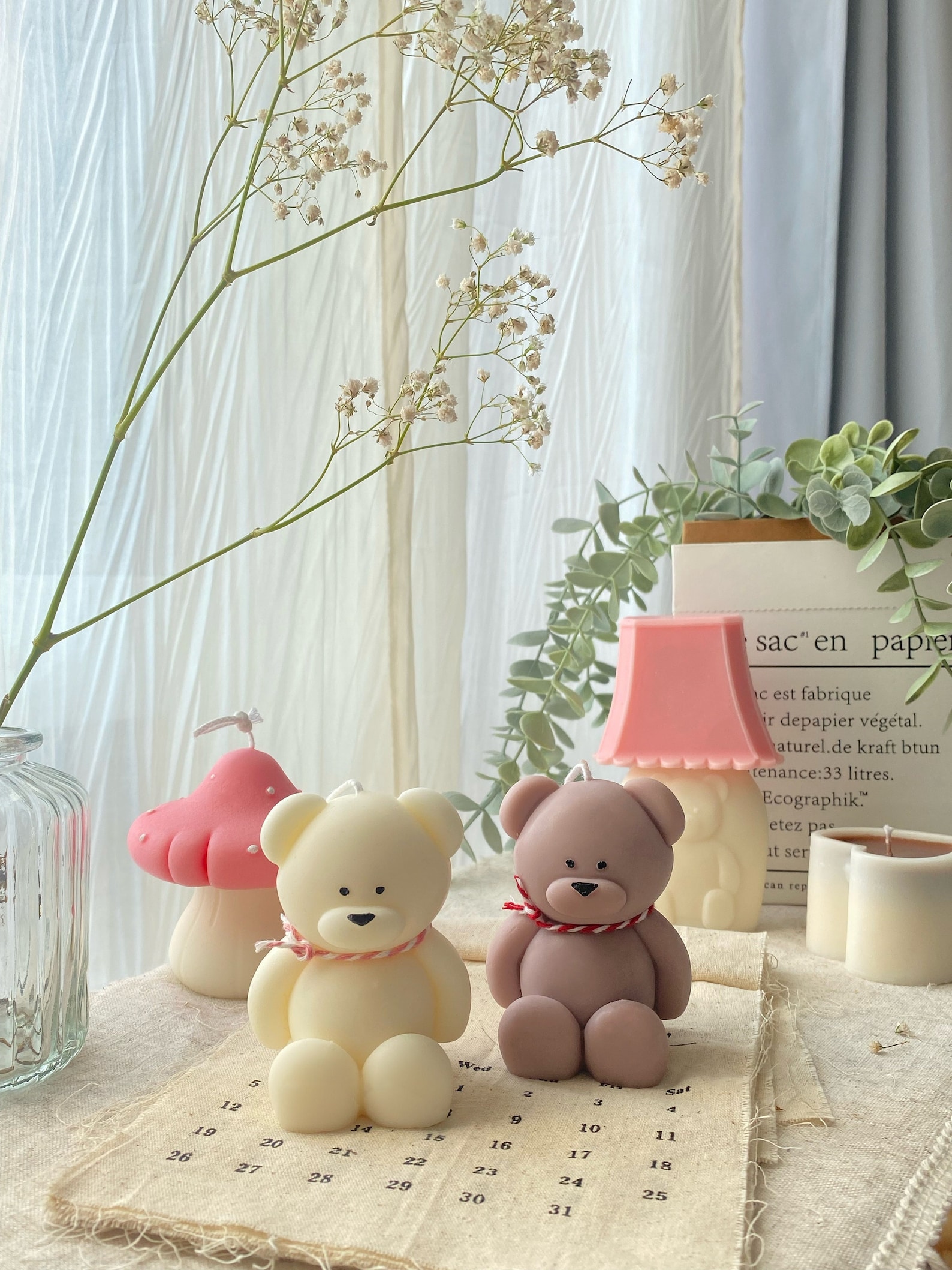 Large Teddy Bear Soy Candle Teddy Bear Candle Birthday - Etsy