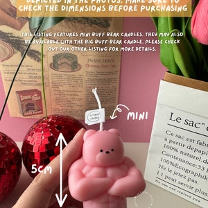 Mini Buff Bear Candle, Wedding Favors for Guests in Bulk, Personalised ...