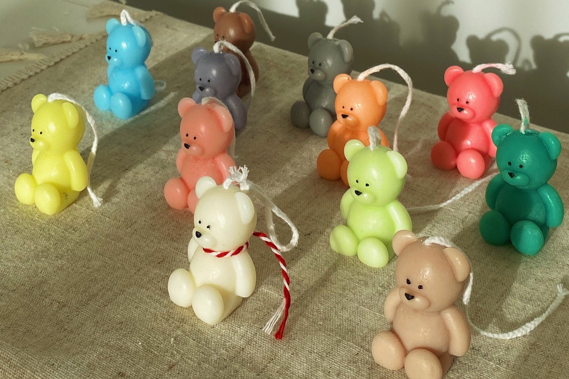 Mini Bear Candle Teddy Bear Candle Baby Shower Small - Etsy UK