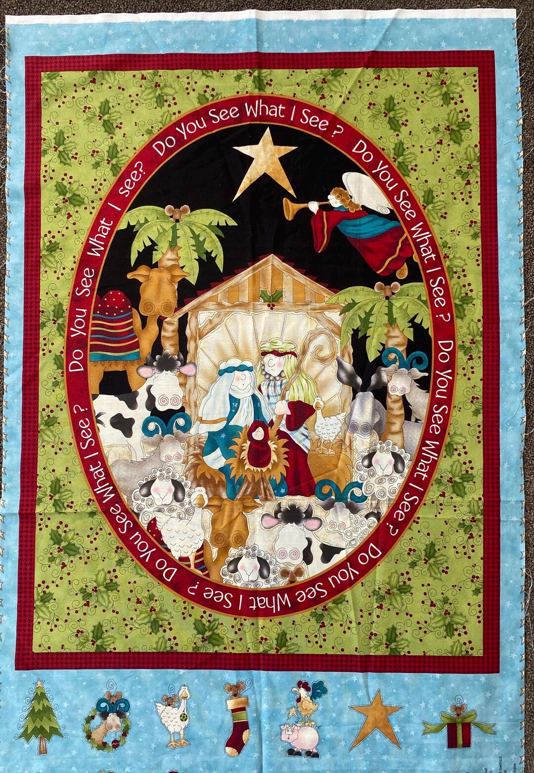 Christmas Manger Advent Calendar Fabric Panel - Etsy