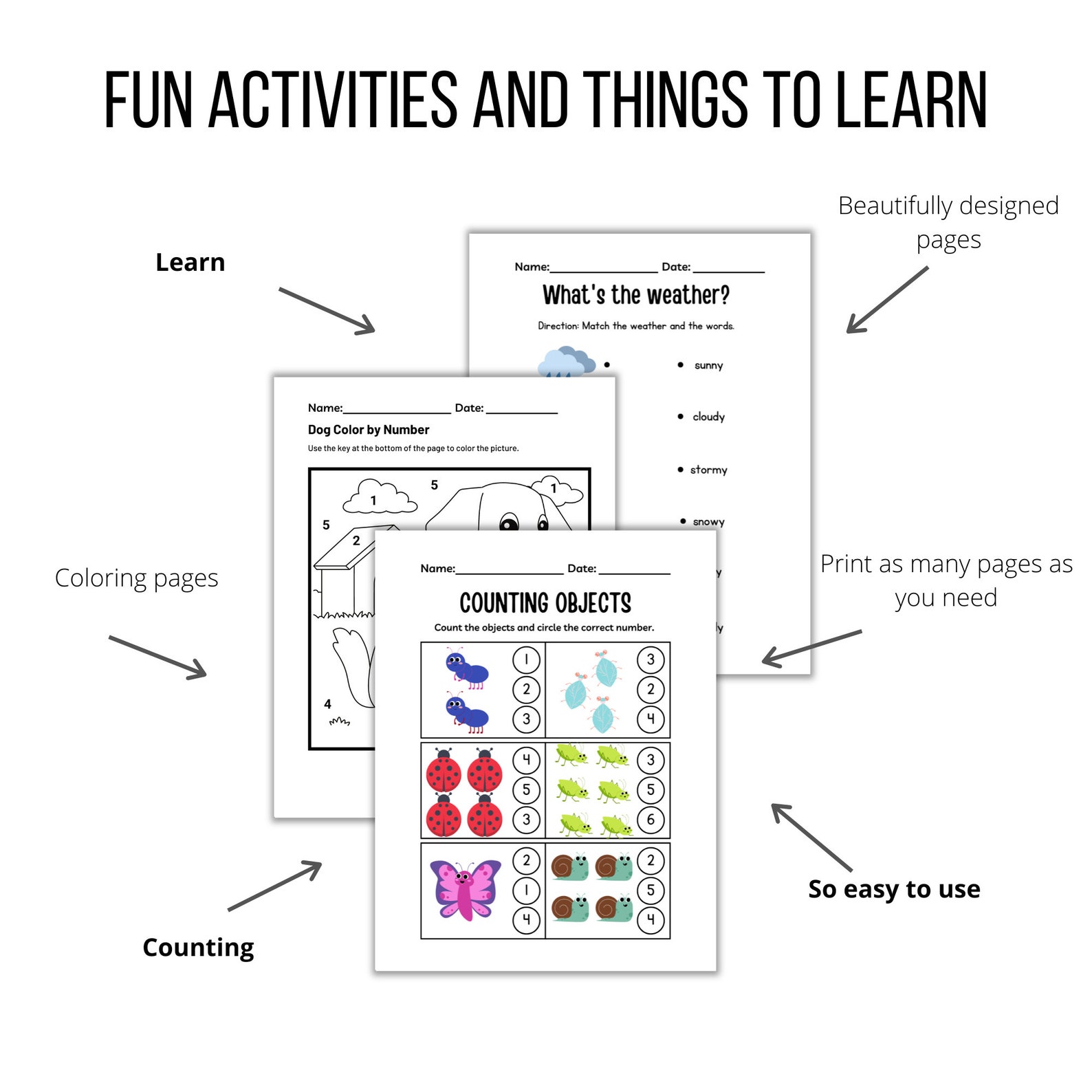 Preschool Worksheets| Alphabet Worksheets, Letter Sounds, Printable ...