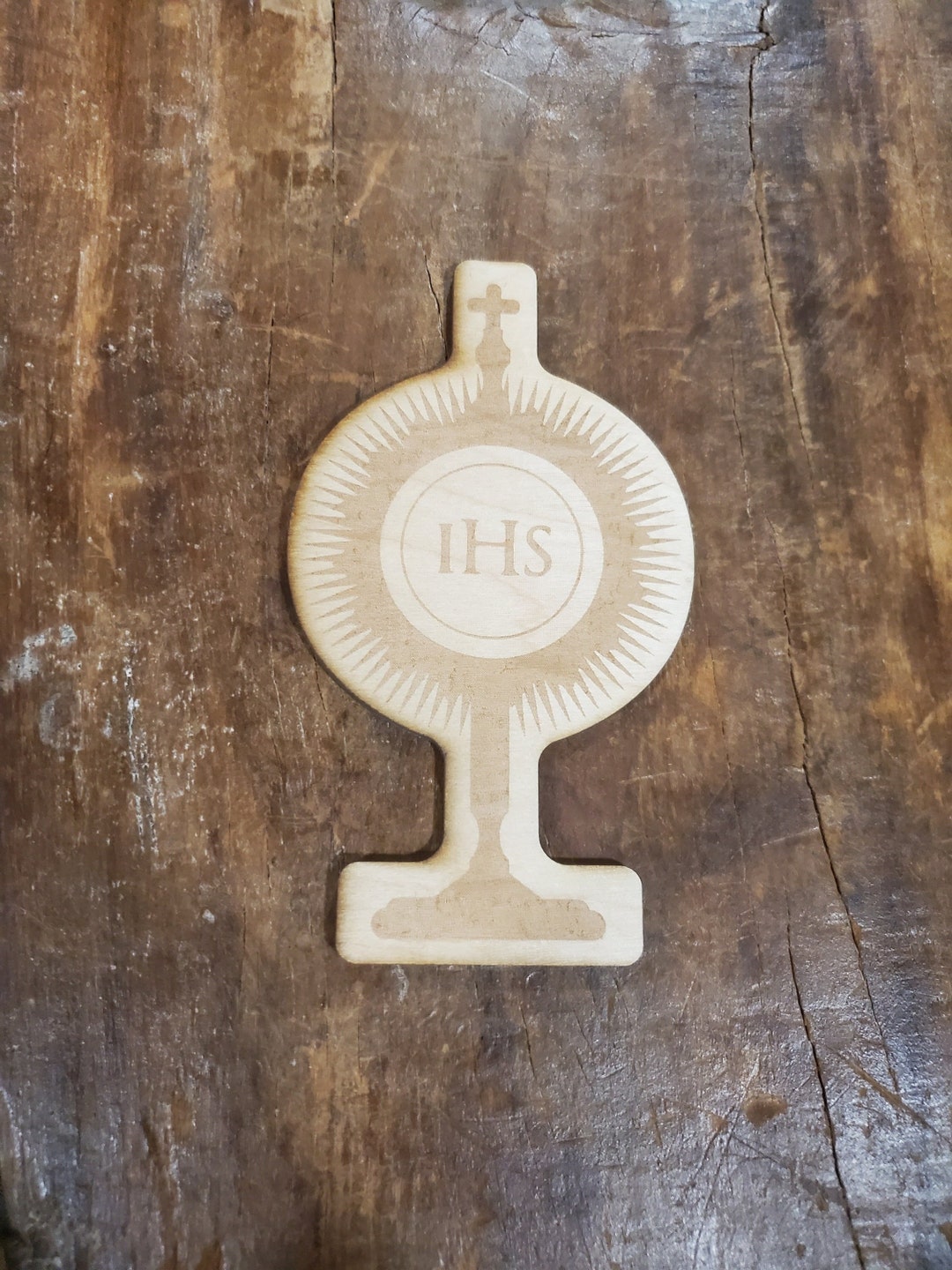 Laser Engraved Wooden Wall Art Solar Monstrance - Etsy
