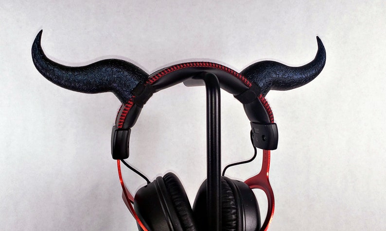 Curved Demon Horns Attachment for Headset, Gaming and Streaming Headset ...