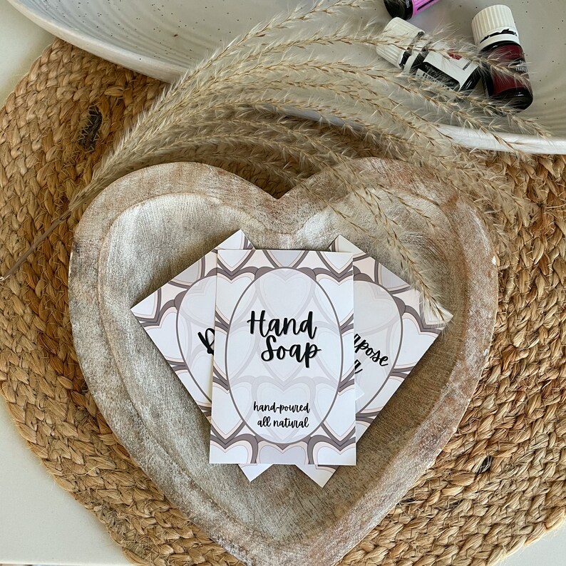 Digital Download Large Neutral Heart Valentines Day Bottle Sticker ...