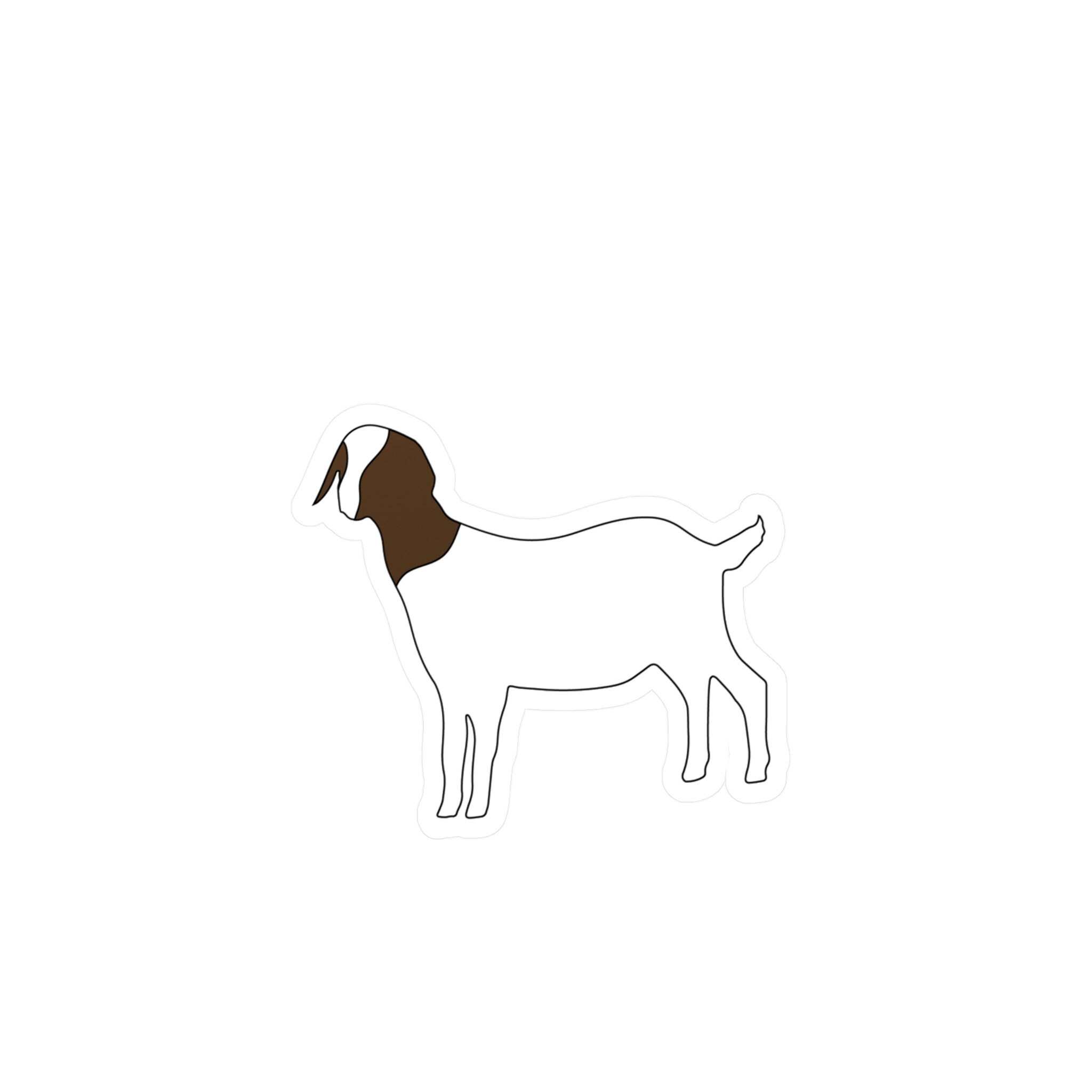 Premium Boer Goat Sticker: Kiss-cut Vinyl Decal for Club Lambs, Kids ...