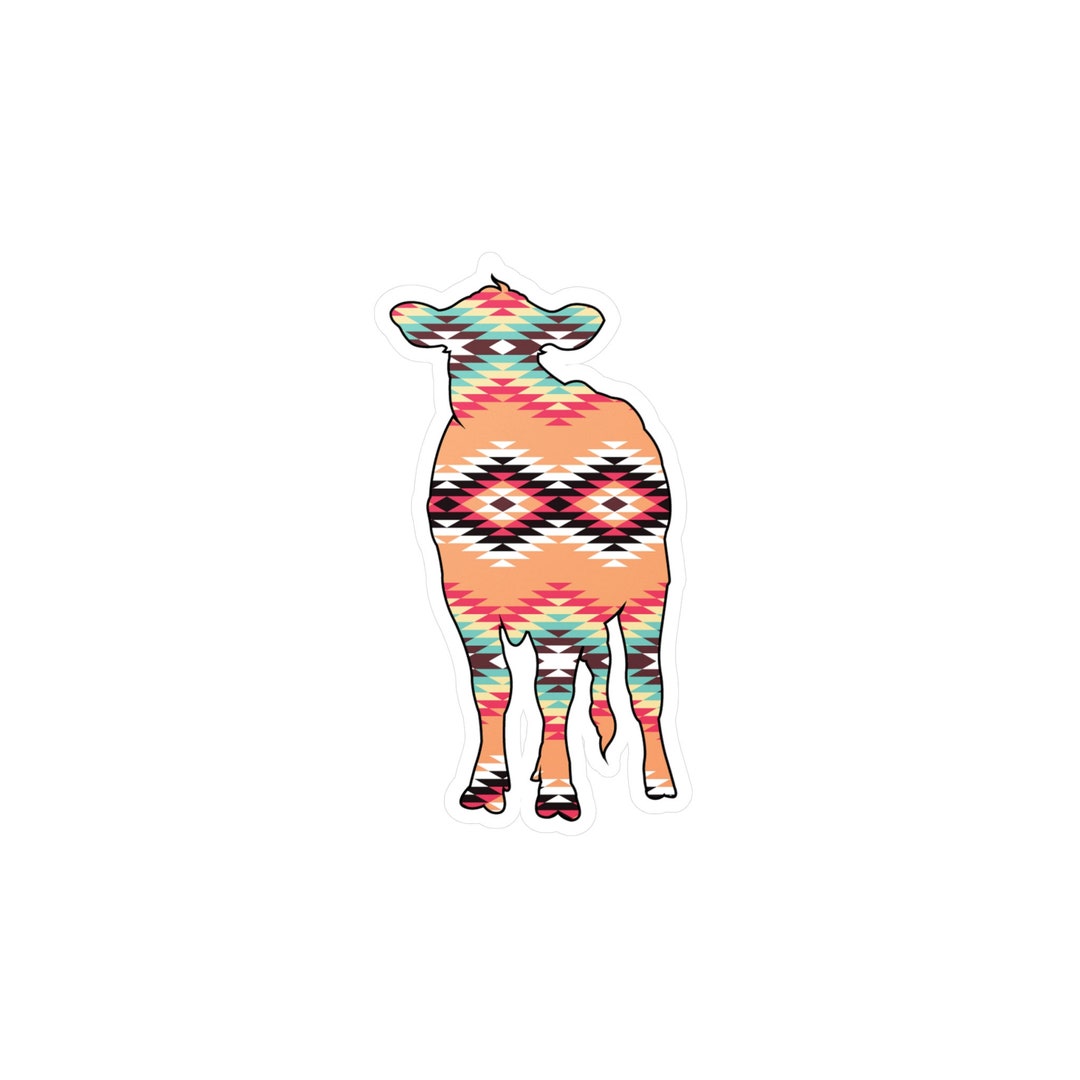 Western Pattern Beef Cow Vinyl Decal Sticker Calf Heifer Bull - Etsy
