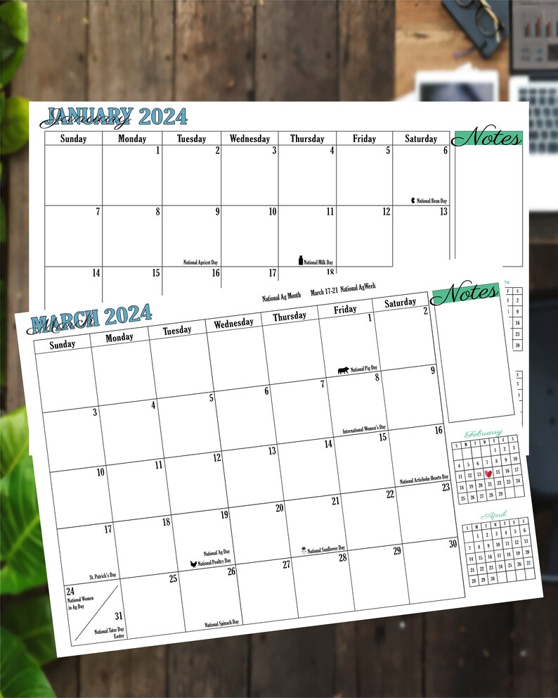 Digital Agriculture Farm Garden Homestead Small Business Calendar ...