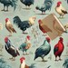 Chickens Digital Paper – Farm Backgrounds for Digital Prints - Seamless ...