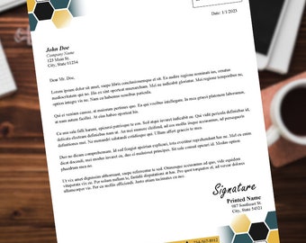 DIY Customizable Letterhead PDF and MS Word Printable Download Small ...