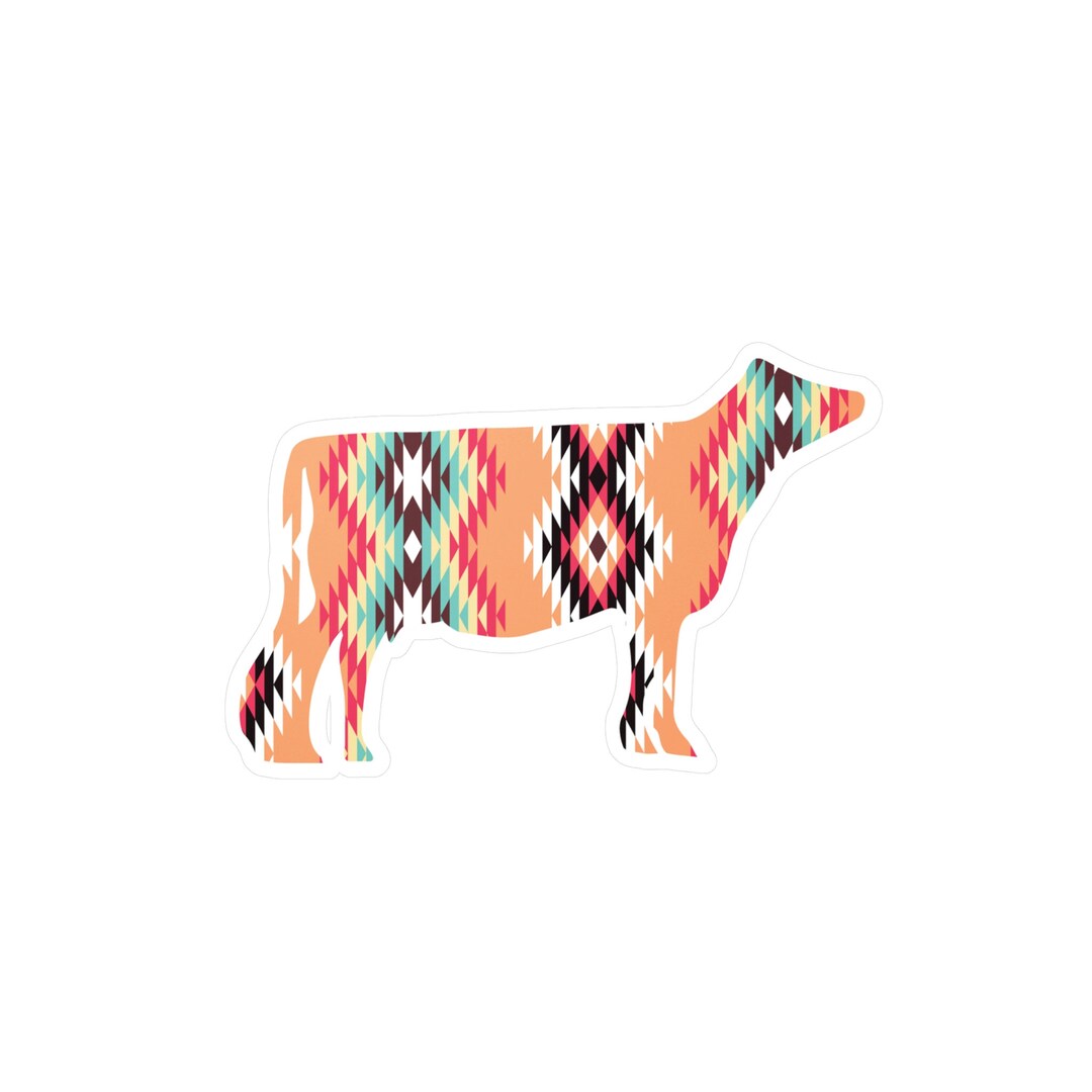 Western Show Cow Vinyl Decal Sticker Dairy Cow Heifer - Etsy